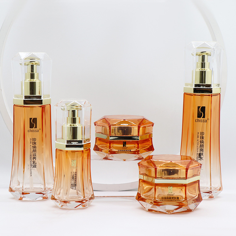 Glass Gradient Skincare Packaging Collection Set Cosmetic Bottles and ...